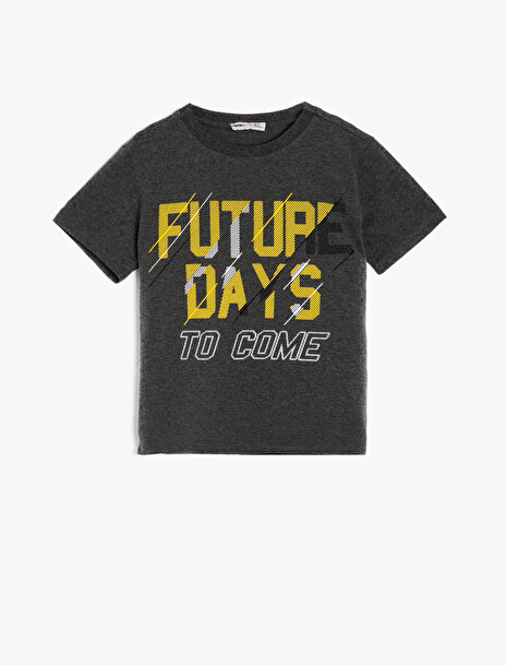 Koton Erkek Çocuk Yazı Baskılı T-Shirt