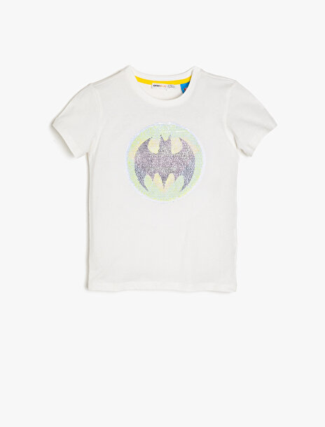 Koton Erkek Çocuk Batman İşlemeli T-Shirt
