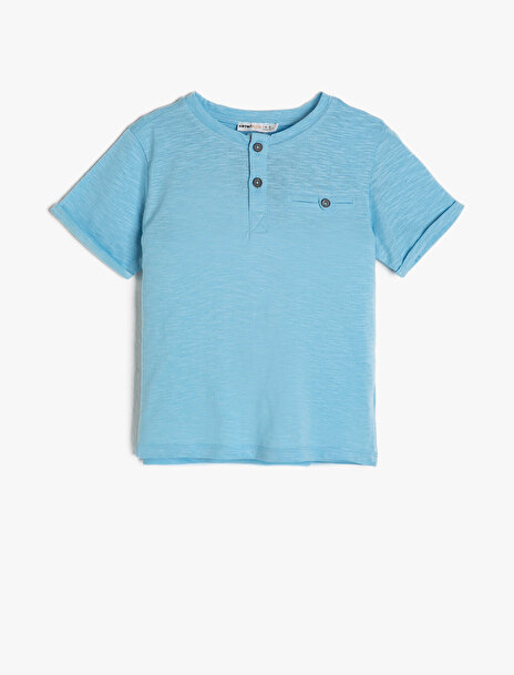 Koton Erkek Çocuk Düğme Detaylı T-Shirt