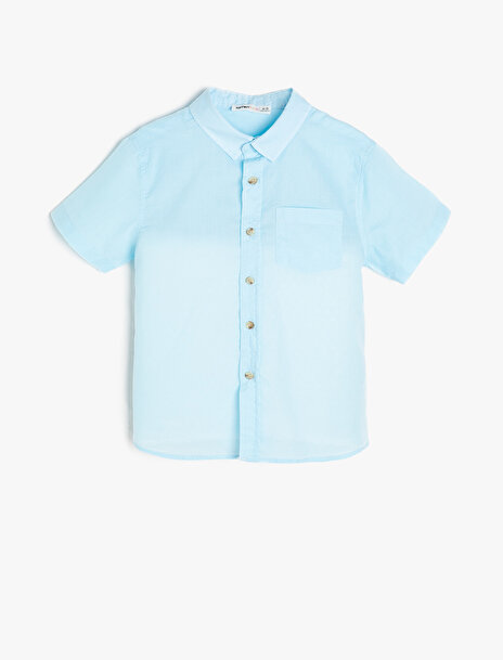 Koton Erkek Çocuk Basic Tek Cepli Kısa Kollu Klasik Yaka Gömlek Koton Erkek Çocuk Basic Tek Cepli Kısa Kollu Klasik Yaka Gömlek