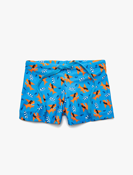 Koton Erkek Çocuk Desenli Deniz Şortu