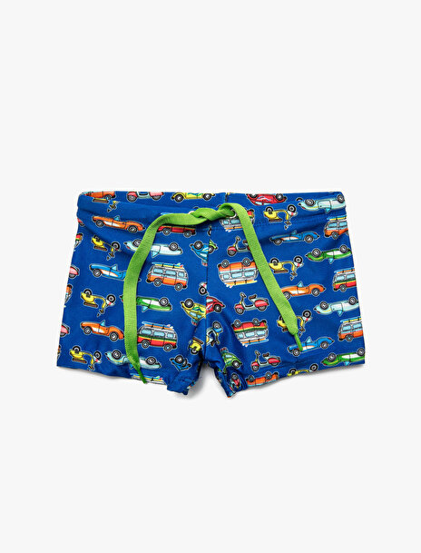 Koton Erkek Çocuk Desenli Deniz Şortu