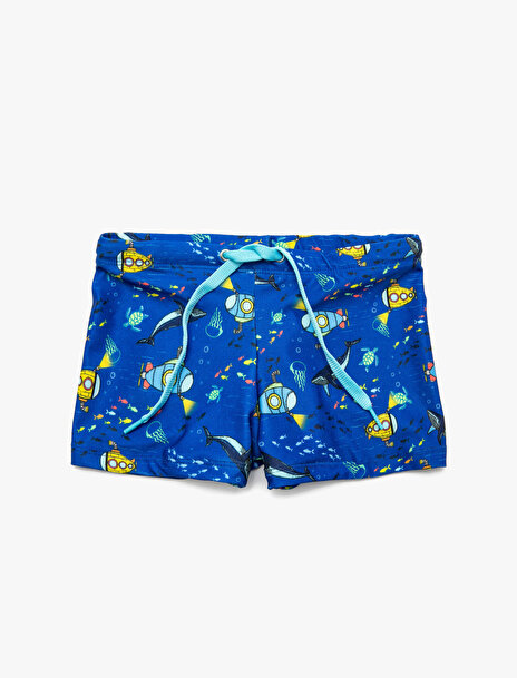 Koton Erkek Çocuk Desenli Deniz Şortu