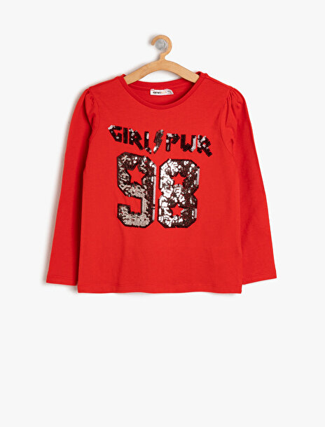 Koton Kız Çocuk Pul Detaylı T-Shirt