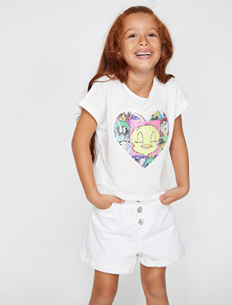 Koton Kız Çocuk Tweety Lisanslı Baskılı T-Shirt