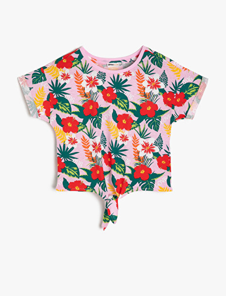 Koton Kız Çocuk Çiçekli T-Shirt