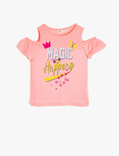 Koton Kız Çocuk Omzu Açık T-Shirt