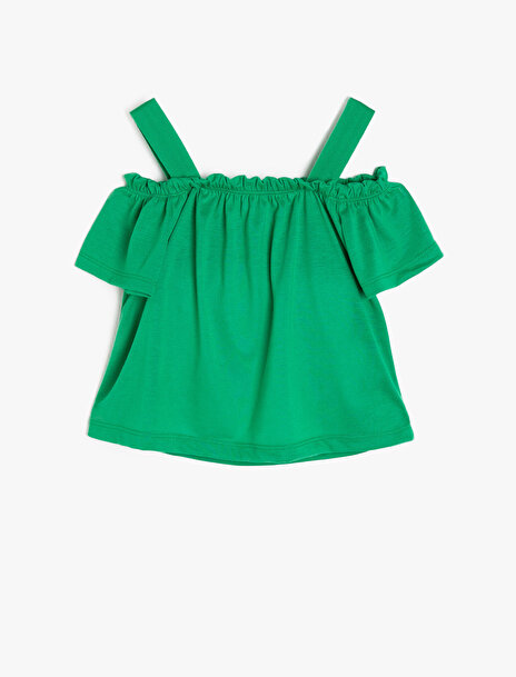 Koton Kız Çocuk Omzu Açık T-Shirt