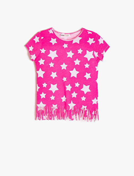 Koton Kız Çocuk Püskül Detaylı T-Shirt