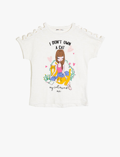 Koton Kız Çocuk Baskılı T-Shirt