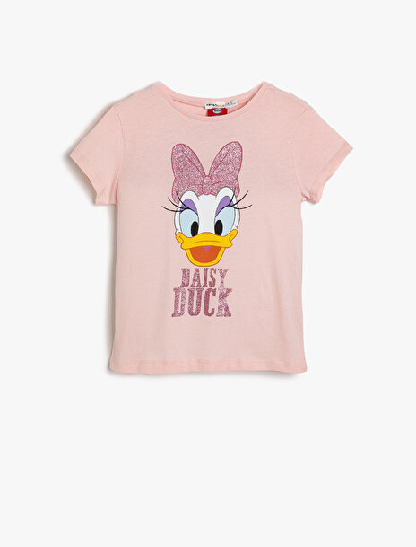 Koton Kız Çocuk Daisy Duck Lisanslı Baskılı T-Shirt