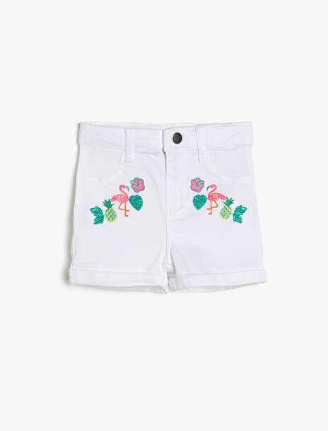 Koton Kız Çocuk Aplikeli Şort