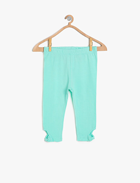 Koton Kız Çocuk Paçası Fiyonklu İnce Esnek Kumaştan Normal Bel Diz Altı Capri Tayt Koton Kız Çocuk Paçası Fiyonklu İnce Esnek Kumaştan Normal Bel Diz Altı Capri Tayt