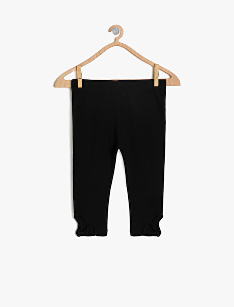 Koton Kız Çocuk Paçası Fiyonklu İnce Esnek Kumaştan Normal Bel Diz Altı Capri Tayt Koton Kız Çocuk Paçası Fiyonklu İnce Esnek Kumaştan Normal Bel Diz Altı Capri Tayt