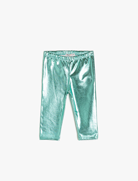 Koton Kız Çocuk Parlak Esnek Kumaştan Normal Bel Diz Altı Capri Tayt Koton Kız Çocuk Parlak Esnek Kumaştan Normal Bel Diz Altı Capri Tayt