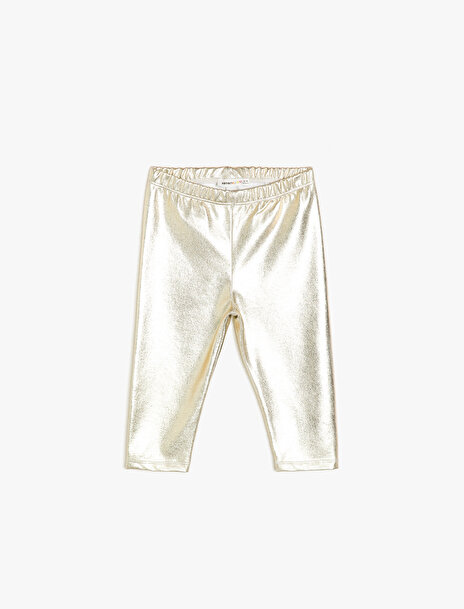 Koton Kız Çocuk Parlak Esnek Kumaştan Normal Bel Diz Altı Capri Tayt Koton Kız Çocuk Parlak Esnek Kumaştan Normal Bel Diz Altı Capri Tayt