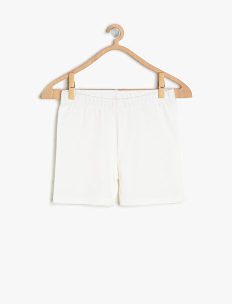 Koton Kız Çocuk İnce Esnek Kumaştan Normal Bel Şort Boy Tayt