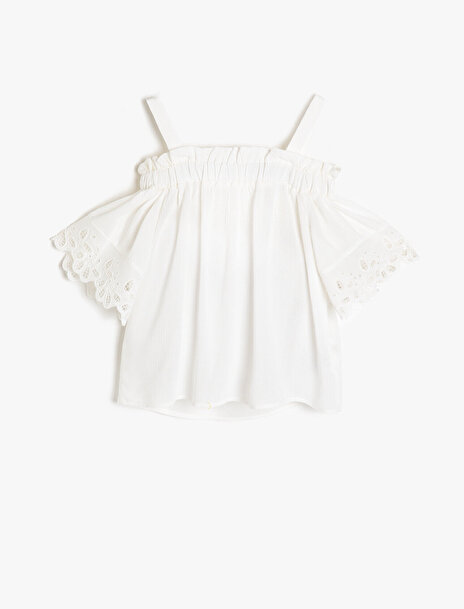 Koton Kız Çocuk Omzu Açık Bluz Koton Kız Çocuk Omzu Açık Bluz