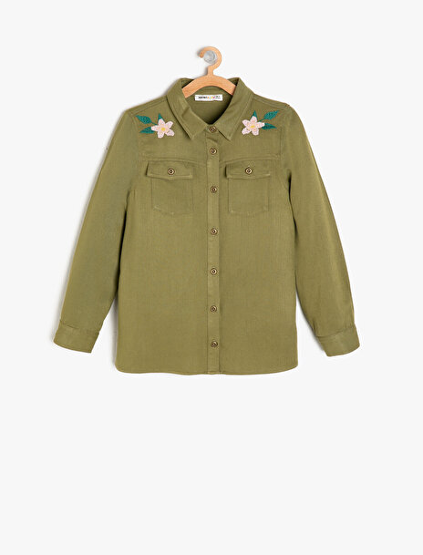 Koton Kız Çocuk İşlemeli Gömlek