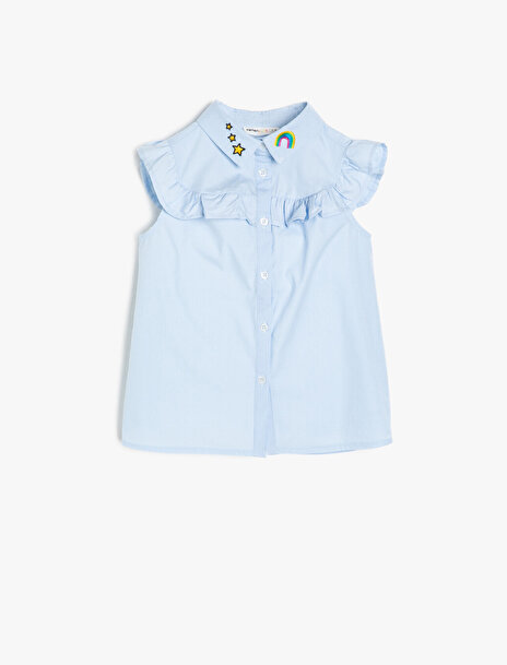 Koton Kız Çocuk Aplikeli Gömlek