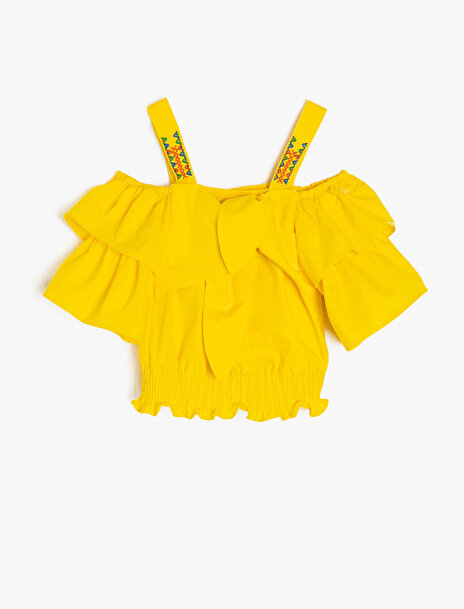 Koton Kız Çocuk İşlemeli Bluz