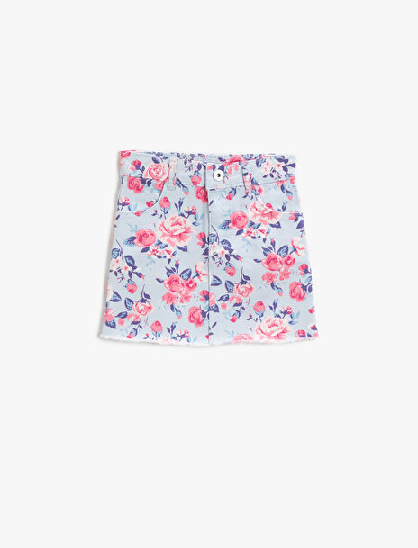 Koton Kız Çocuk Çiçekli Etek Pamuklu