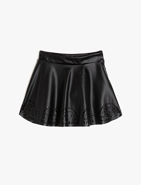 Koton Kız Çocuk Deri Görünümlü Etek