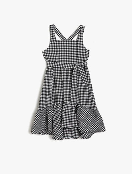 Koton Kız Çocuk Kareli Elbise