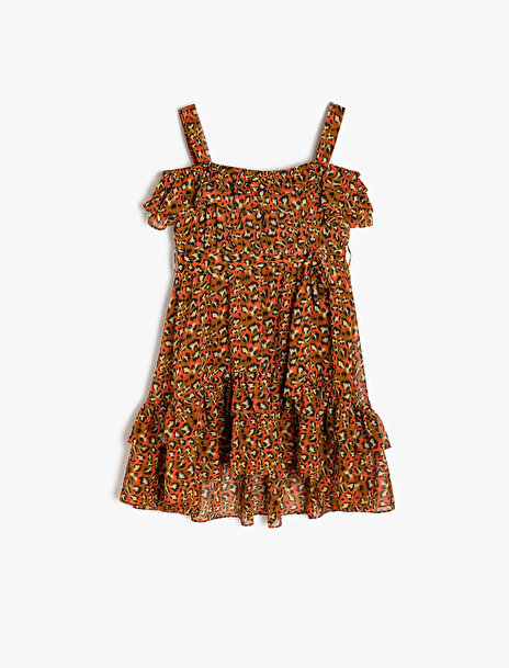 Koton Kız Çocuk Leopar Desenli Elbise