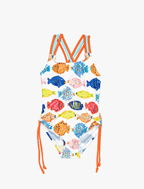 Koton Kız Çocuk Renk Bloklu Mayo