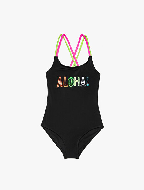 Koton Kız Çocuk İşlemeli Mayo