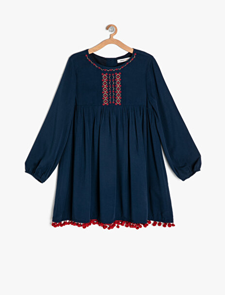 Koton Kız Çocuk İşlemeli Elbise
