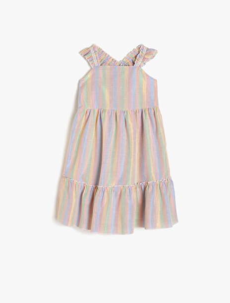 Koton Kız Çocuk Renk Bloklu Elbise