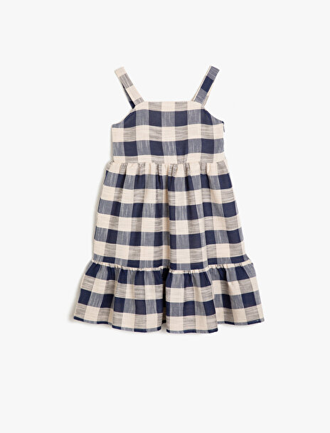 Koton Kız Çocuk Kareli Elbise