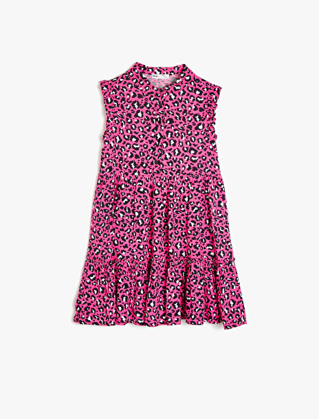 Koton Kız Çocuk Leopar Desenli Elbise
