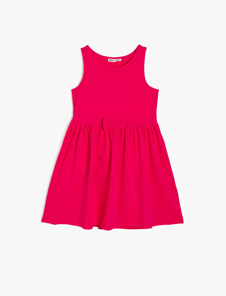 Koton Kız Çocuk Basic Bisiklet Yaka Fiyonklu Kolsuz Orta Boy Elbise Koton Kız Çocuk Basic Bisiklet Yaka Fiyonklu Kolsuz Orta Boy Elbise