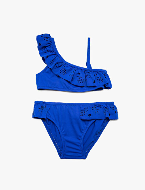 Koton Kız Çocuk Fırfır Detaylı Bikini Takımı