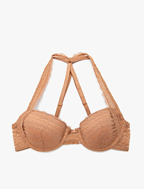 Koton Kadın Sırt Detaylı Dantelli T-Shirt Sütyen