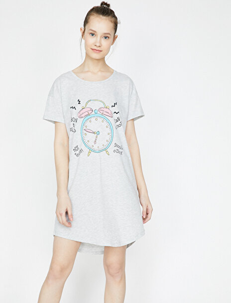 Koton Kadın Yazılı Baskılı Gecelik