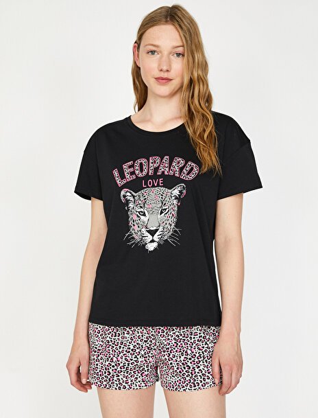 Koton Kadın Leopar Desenli Pijama Seti