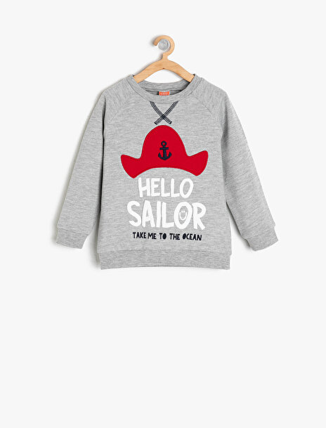Koton Erkek Çocuk Aplikeli Sweatshirt