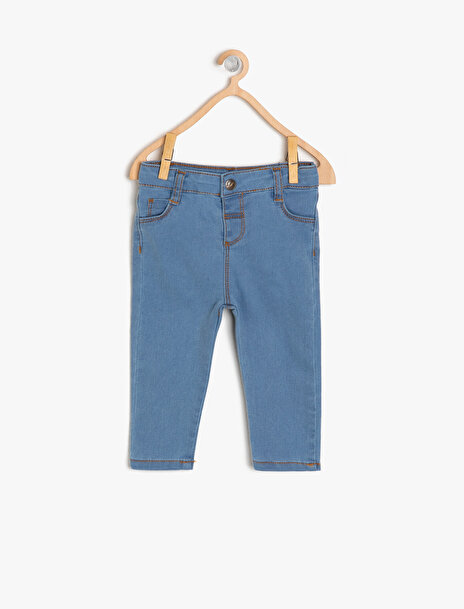 Koton Erkek Çocuk Cep Detaylı Jean Pantolon Koton Erkek Çocuk Cep Detaylı Jean Pantolon