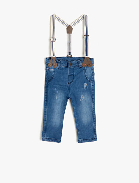 Koton Erkek Çocuk Kemer Detaylı Jean Pantolon Koton Erkek Çocuk Kemer Detaylı Jean Pantolon