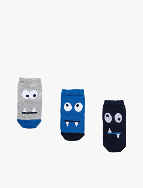 Koton Erkek Çocuk Erkek Bebek 3'lü Çorap Koton Erkek Çocuk Erkek Bebek 3'lü Çorap