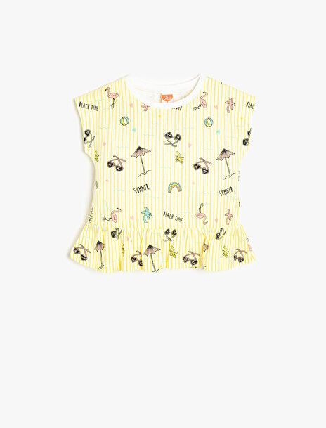 Koton Kız Çocuk Baskılı T-Shirt
