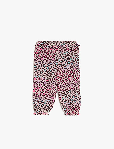 Koton Kız Çocuk Leopar Desenli Pantolon