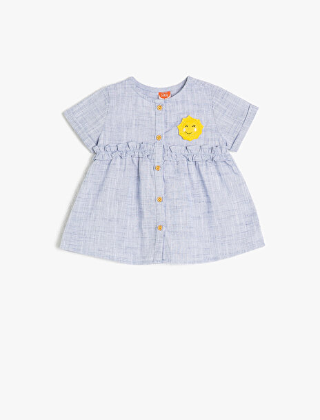 Koton Kız Çocuk İşlemeli Gömlek