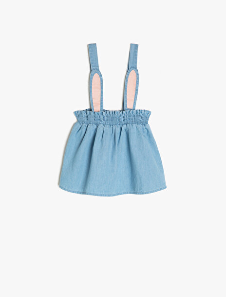 Koton Kız Çocuk Askılı Jean Etek