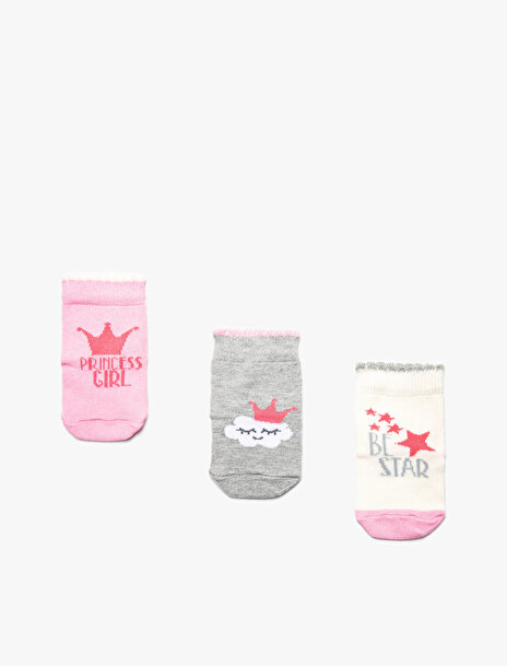 Koton Kız Çocuk Kız Bebek 3'lü Çorap Koton Kız Çocuk Kız Bebek 3'lü Çorap