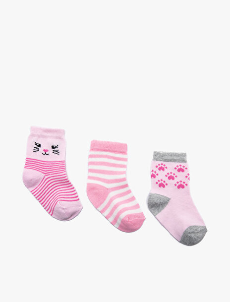 Koton Kız Çocuk Kız Bebek 3'lü Çorap Koton Kız Çocuk Kız Bebek 3'lü Çorap